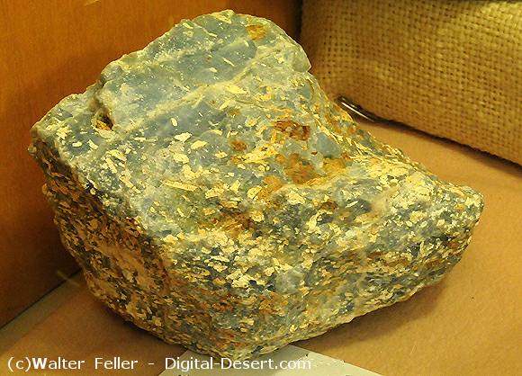 Blue Calcite – Calcium Carbonate from Crestmore Quarry, Riverside County